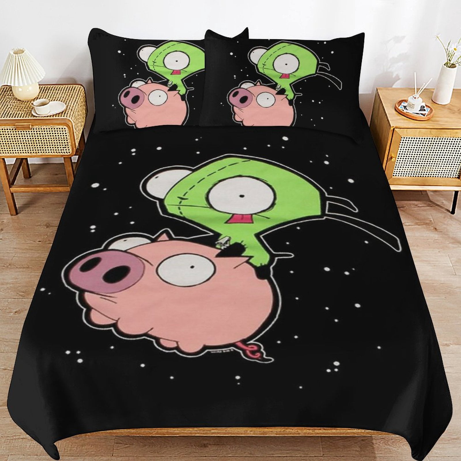 Invader Zim Gir Duvet Cover 3 Piece Bedding Set,Teen Comforter Cover ...