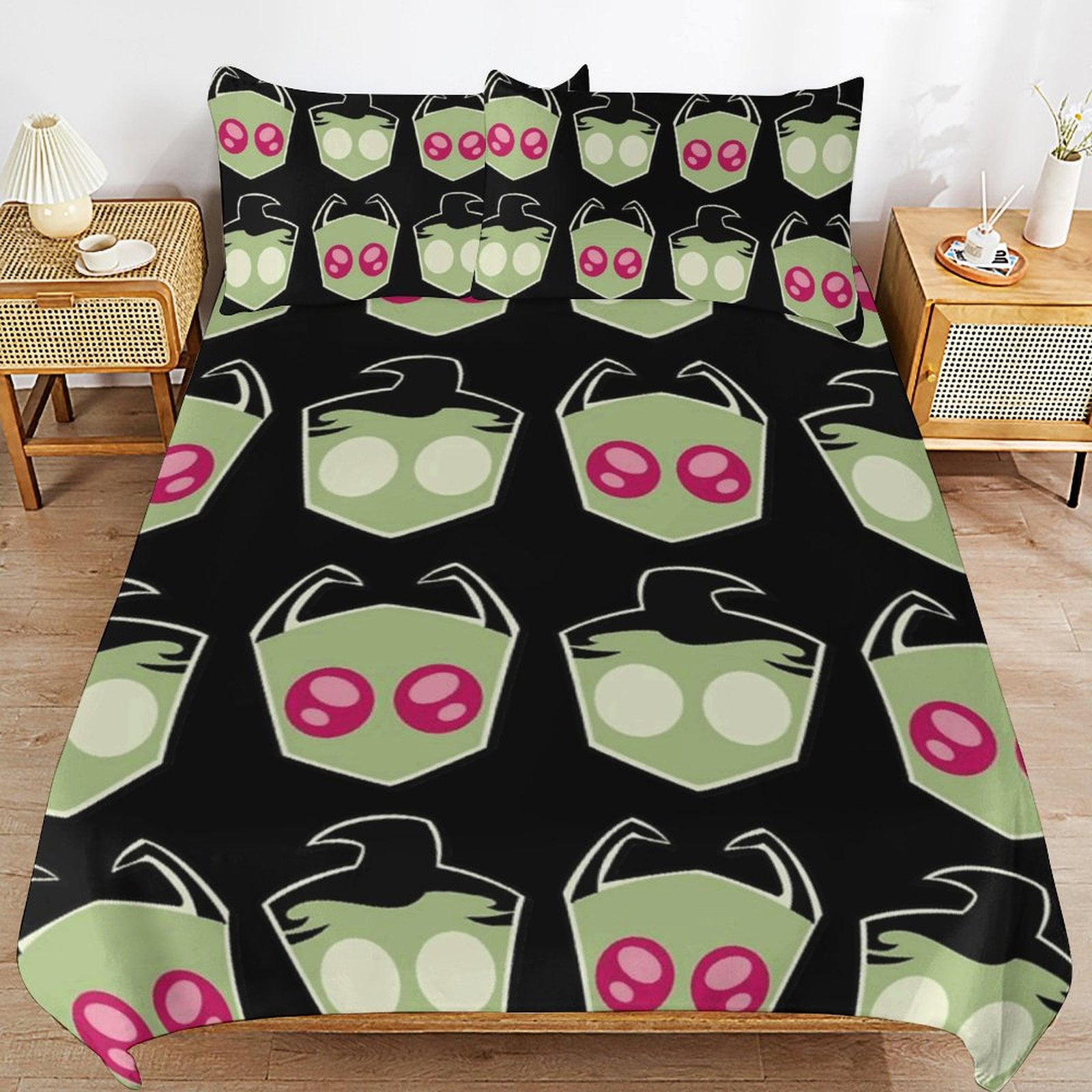 Invader Zim Gir Duvet Cover 3 Piece Bedding Set,Teen Comforter Cover ...