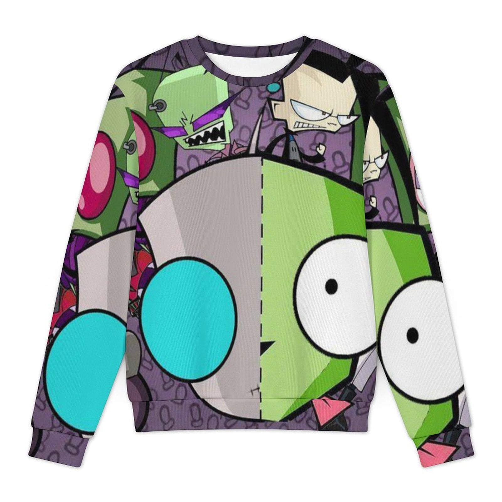Invader Zim Gir Gaz Adult Sweater Loose Fitting Pullover Fashion 3D ...