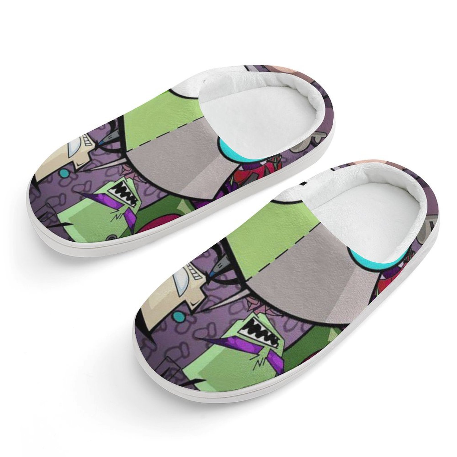 Invader Zim Gir Gaz Kid's Cotton Slippers Winter Warm Soft Plush ...