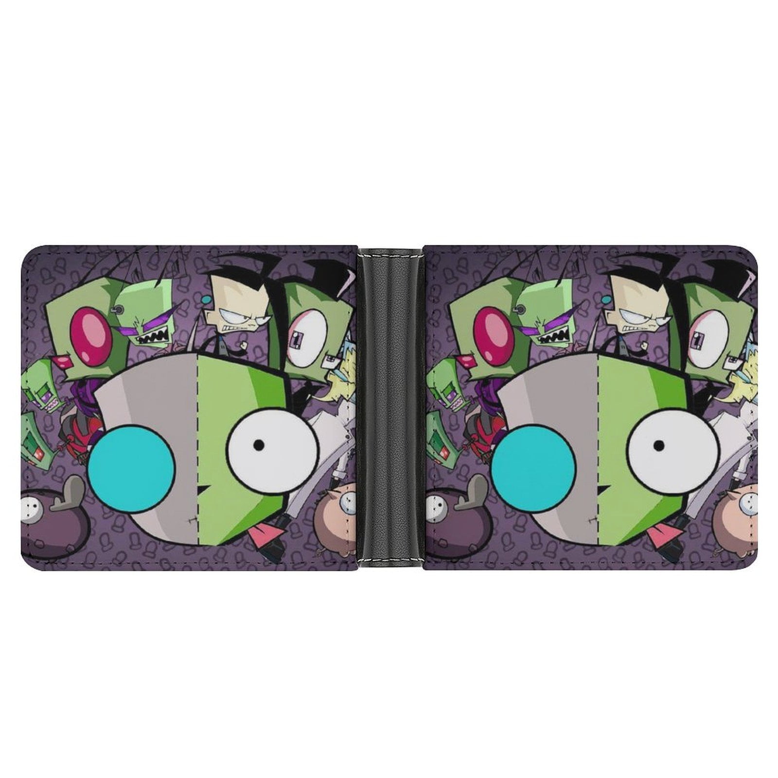 Invader Zim Gir Gaz PU Leather Bifold Wallet Money Organizers Gift With ...