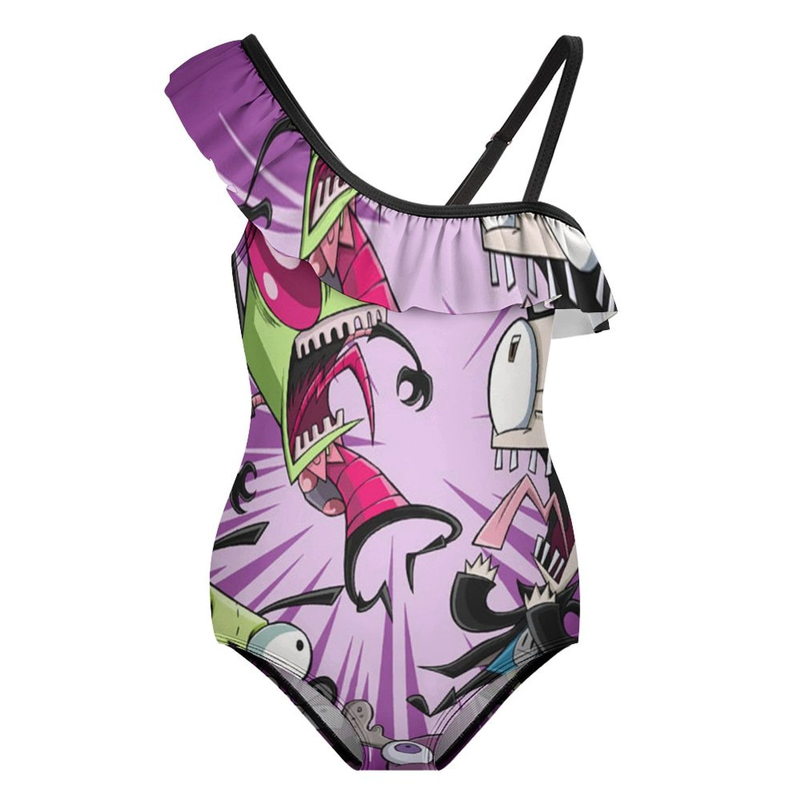 Invader Zim Gir Gza One-Piece Swimsuit for Girls Adjustable One ...