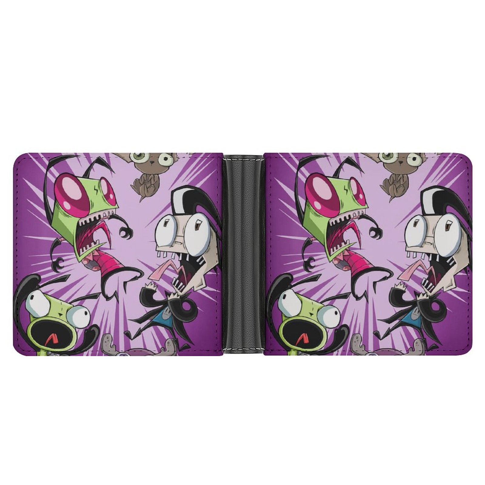 Invader Zim Gir Gza PU Leather Bifold Wallet Money Organizers Gift With ...