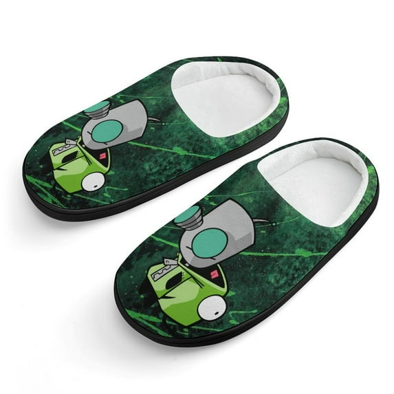 Invader Zim Gir Kid's Cotton Slippers Winter Warm Soft Plush Slippers ...