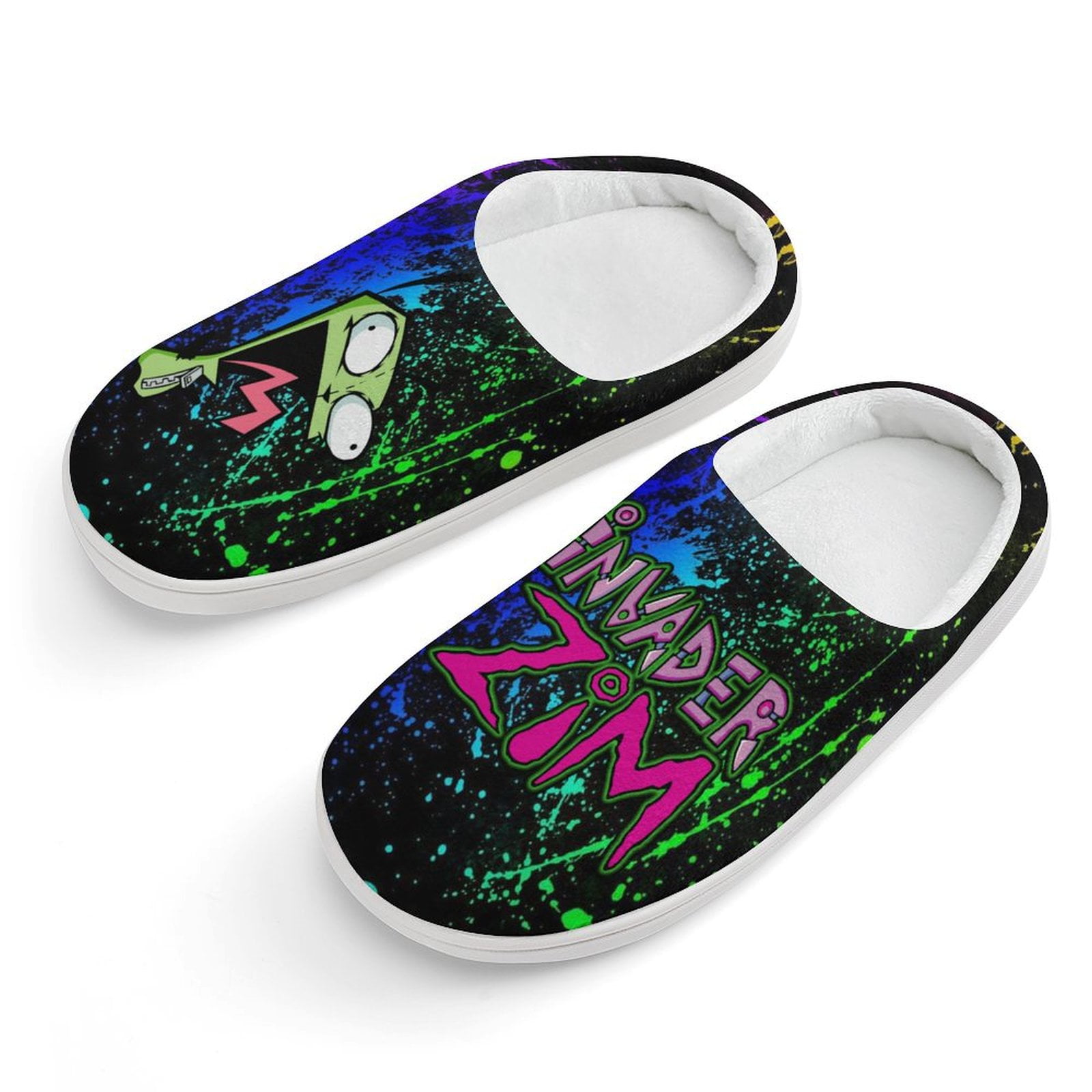 Invader Zim Gir Kid's Cotton Slippers Winter Warm Soft Plush Slippers ...