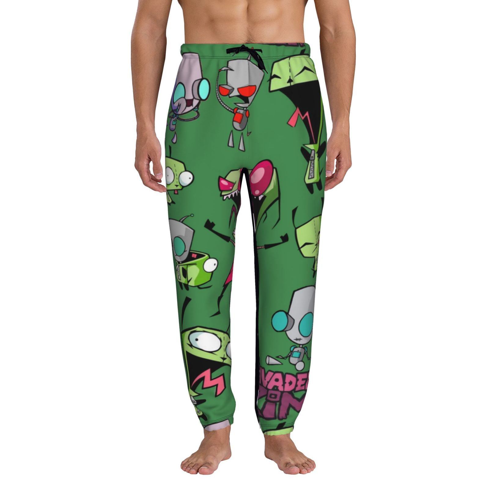 Invader Zim Gir Mens Sweatpants Joggers Pants 3D Printed Casual Active Sports Trousers With ...
