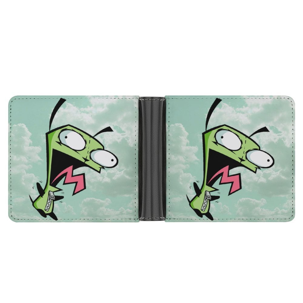 Invader Zim Gir PU Leather Bifold Wallet Money Organizers Gift With ...