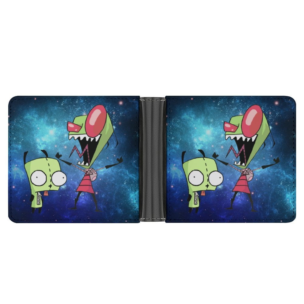 Invader Zim Gir PU Leather Bifold Wallet Money Organizers Gift With ...