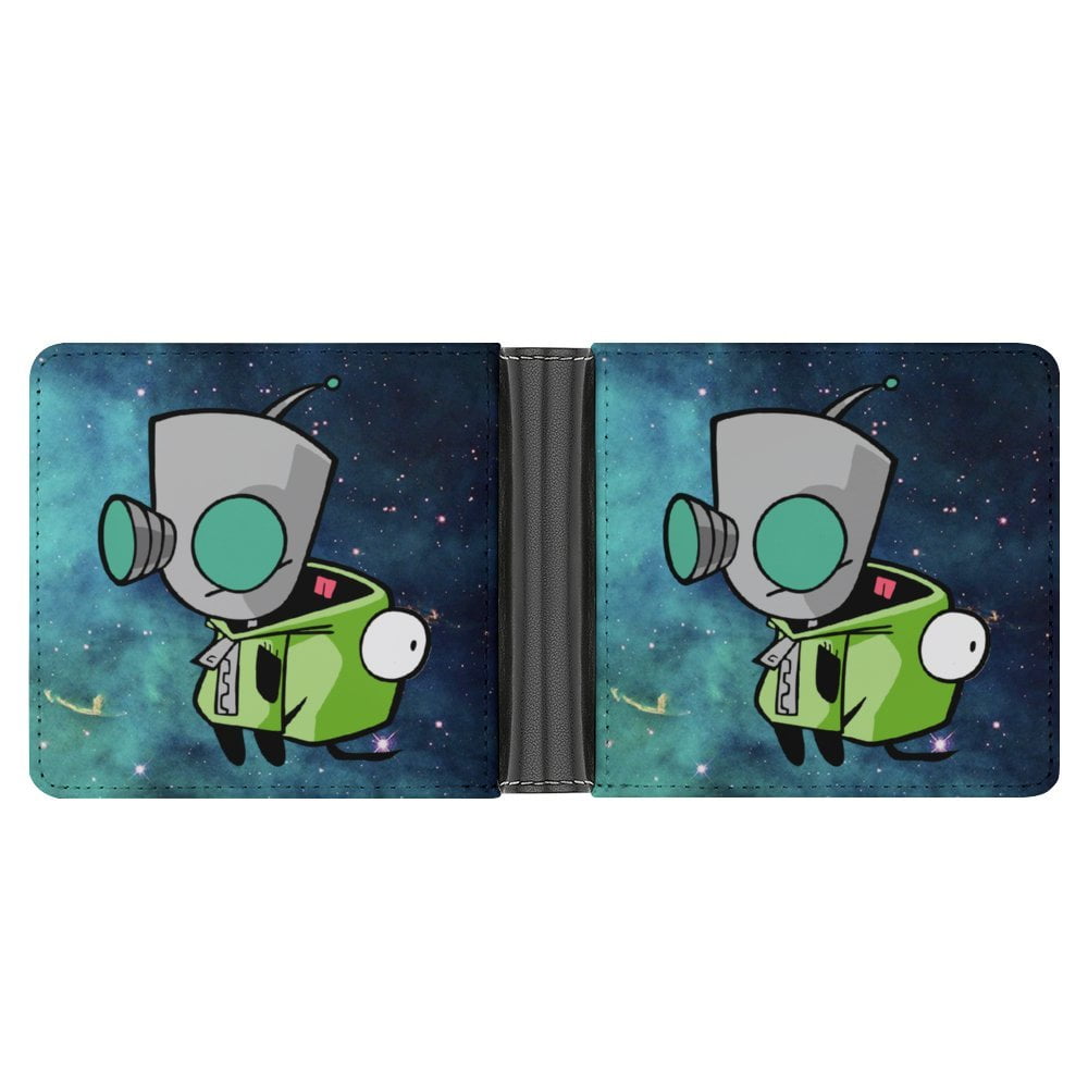 Invader Zim Gir PU Leather Bifold Wallet Money Organizers Gift With ...