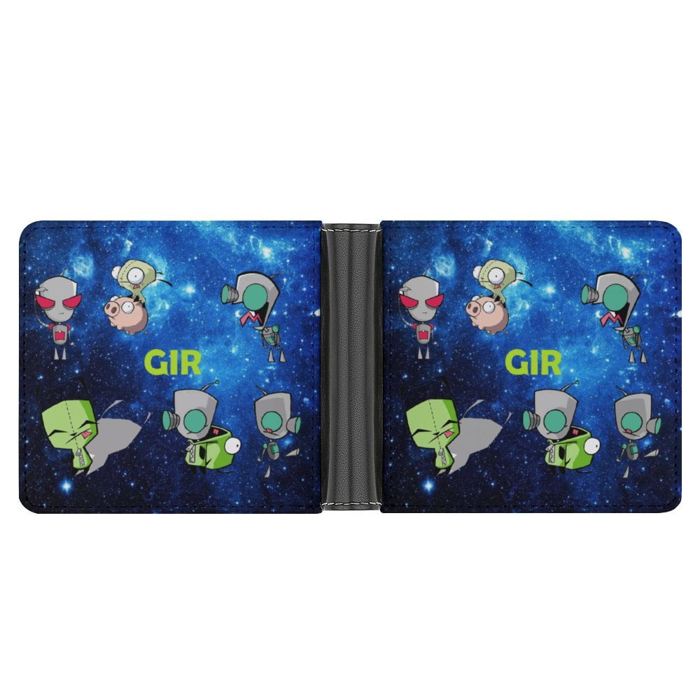 Invader Zim Gir PU Leather Bifold Wallet Money Organizers Gift With ...