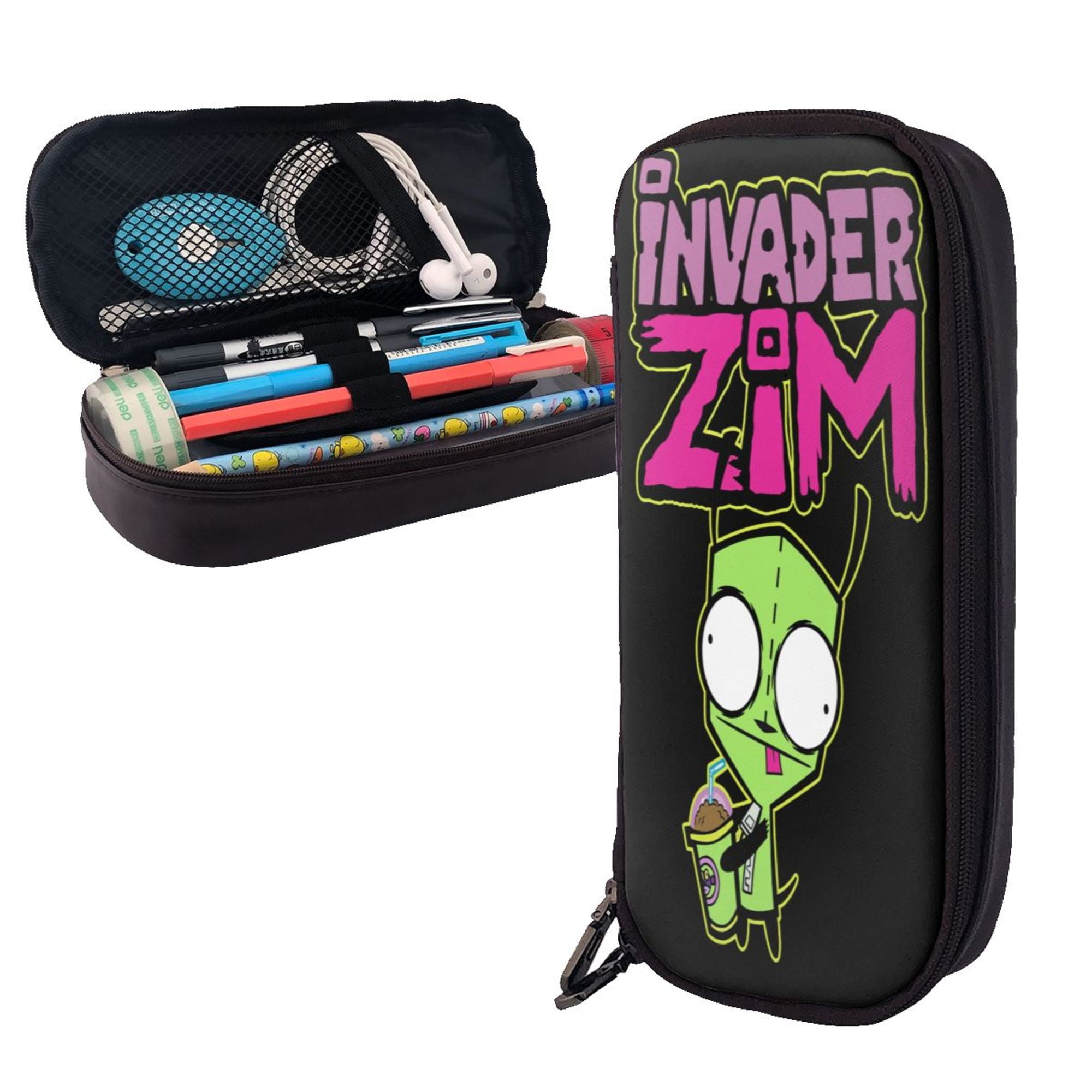Invader Zim Gir Pencil Case Portable Pen Bag Pouch with Zipper for ...