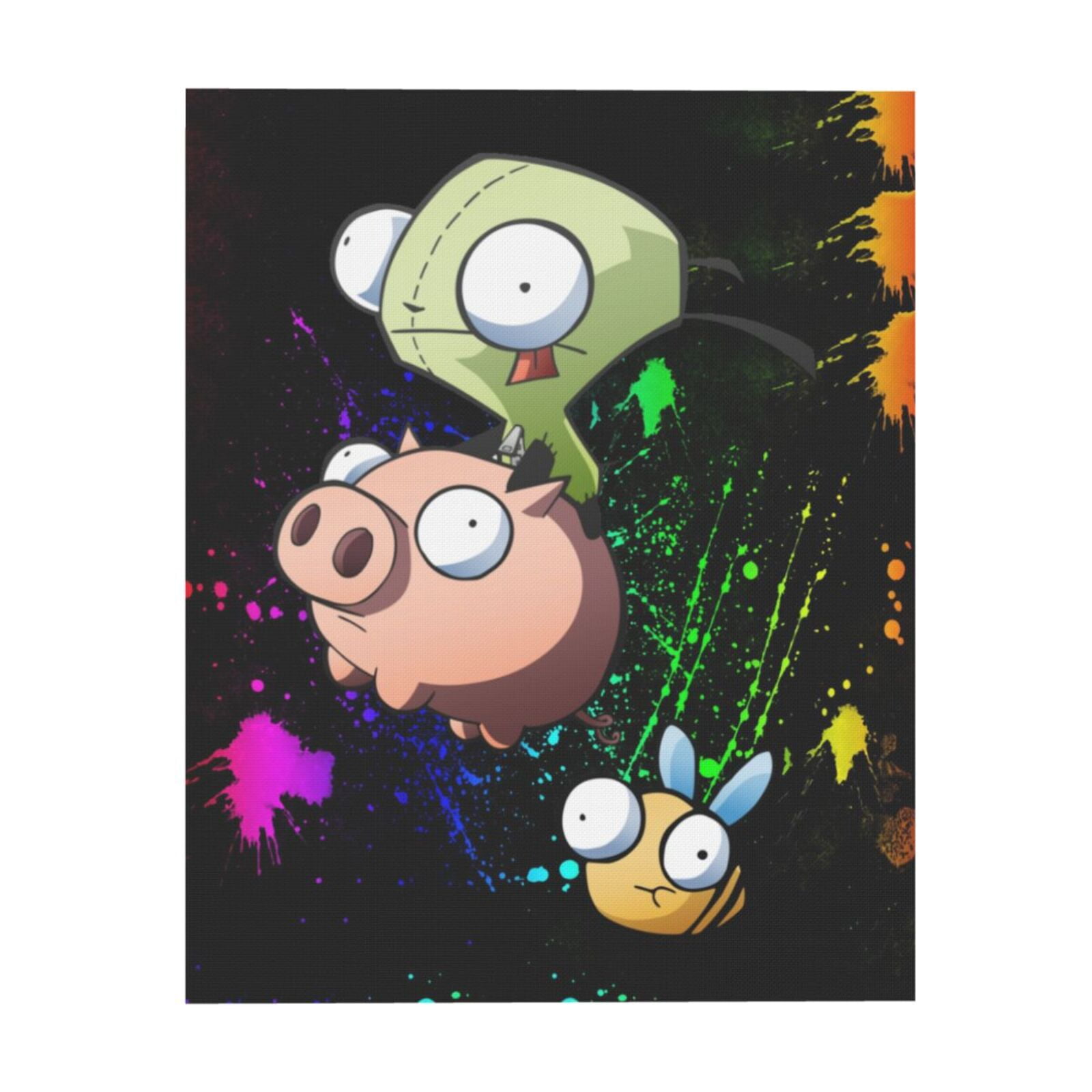 Invader Zim Gir Pig Canvas Decorative Poster Art Picture Painting ...