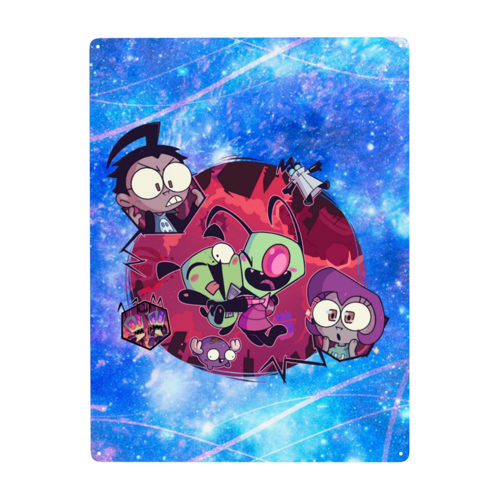 Invader Zim Gir Planet Metal Sign Home Wall Art Decor Metal Tin Signs ...