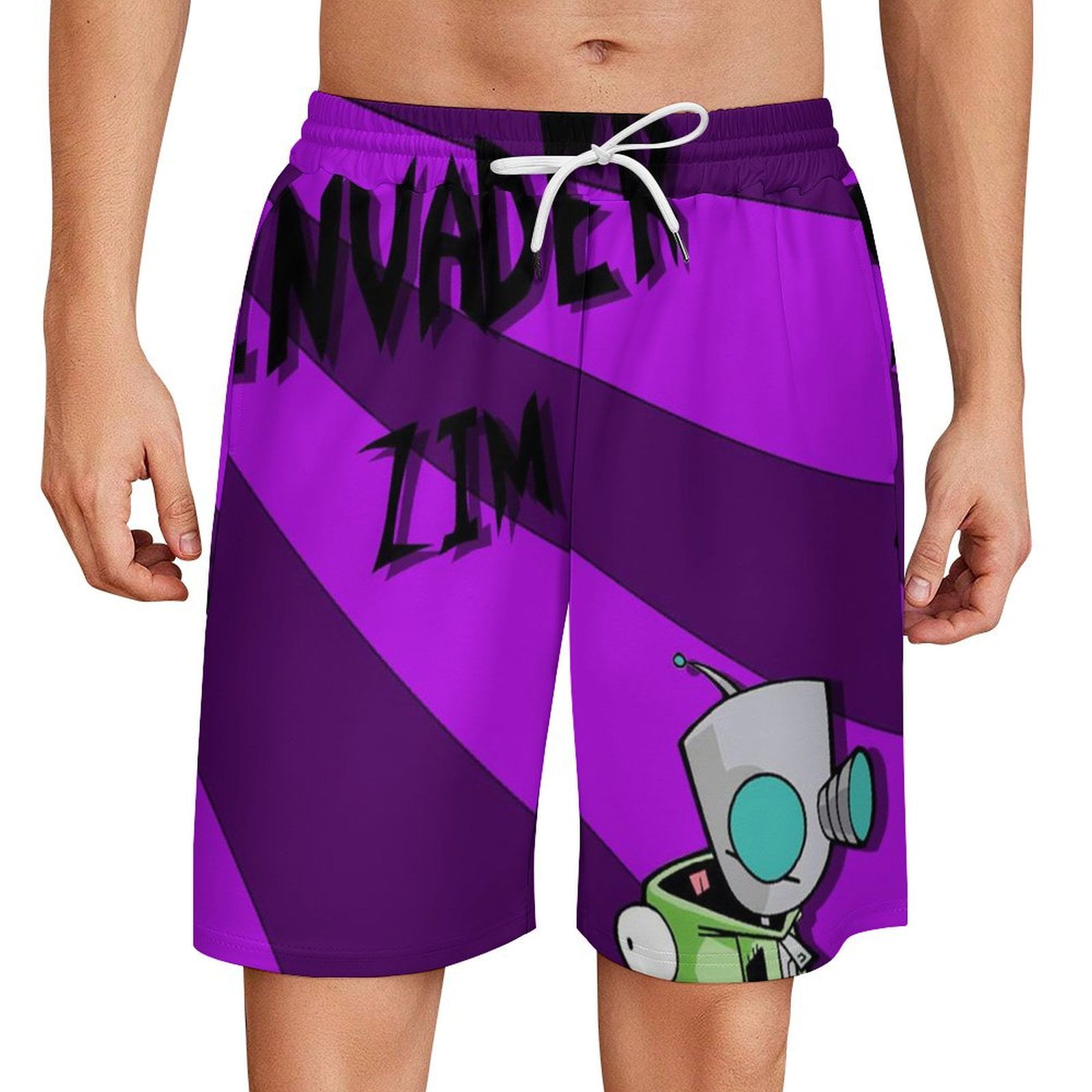 Invader Zim Gir Short Sweatpants Summer Daily Cozy Lounge Shorts 3D Printed Beach Shorts ...
