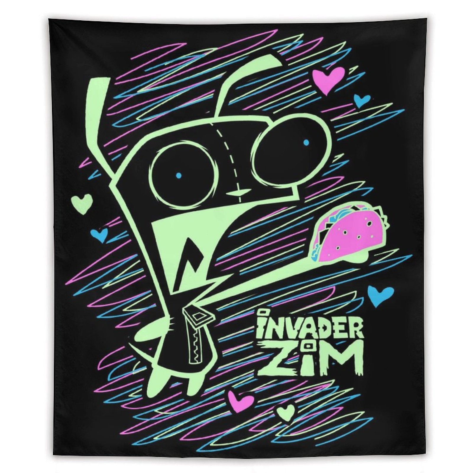 Invader Zim Gir Tapestry Luxury Wall Hanging Tapestries Decoration For ...