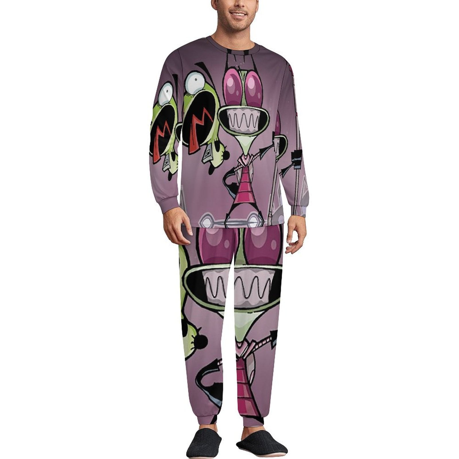 Invader Zim Gir Unisex Adults Round Neck Pajama Set Two Piece Set ...