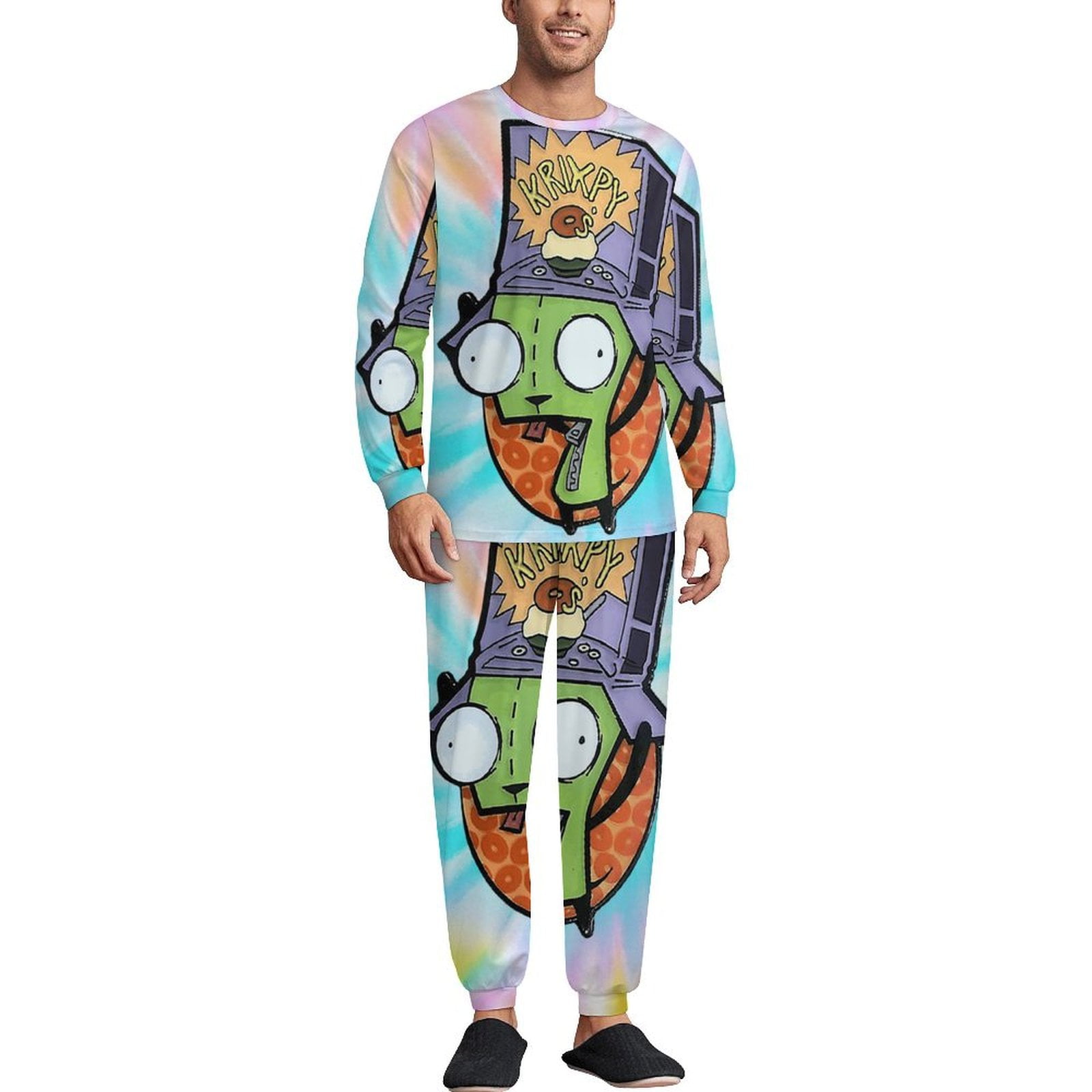 Invader Zim Gir Unisex Adults Round Neck Pajama Set Two Piece Set ...