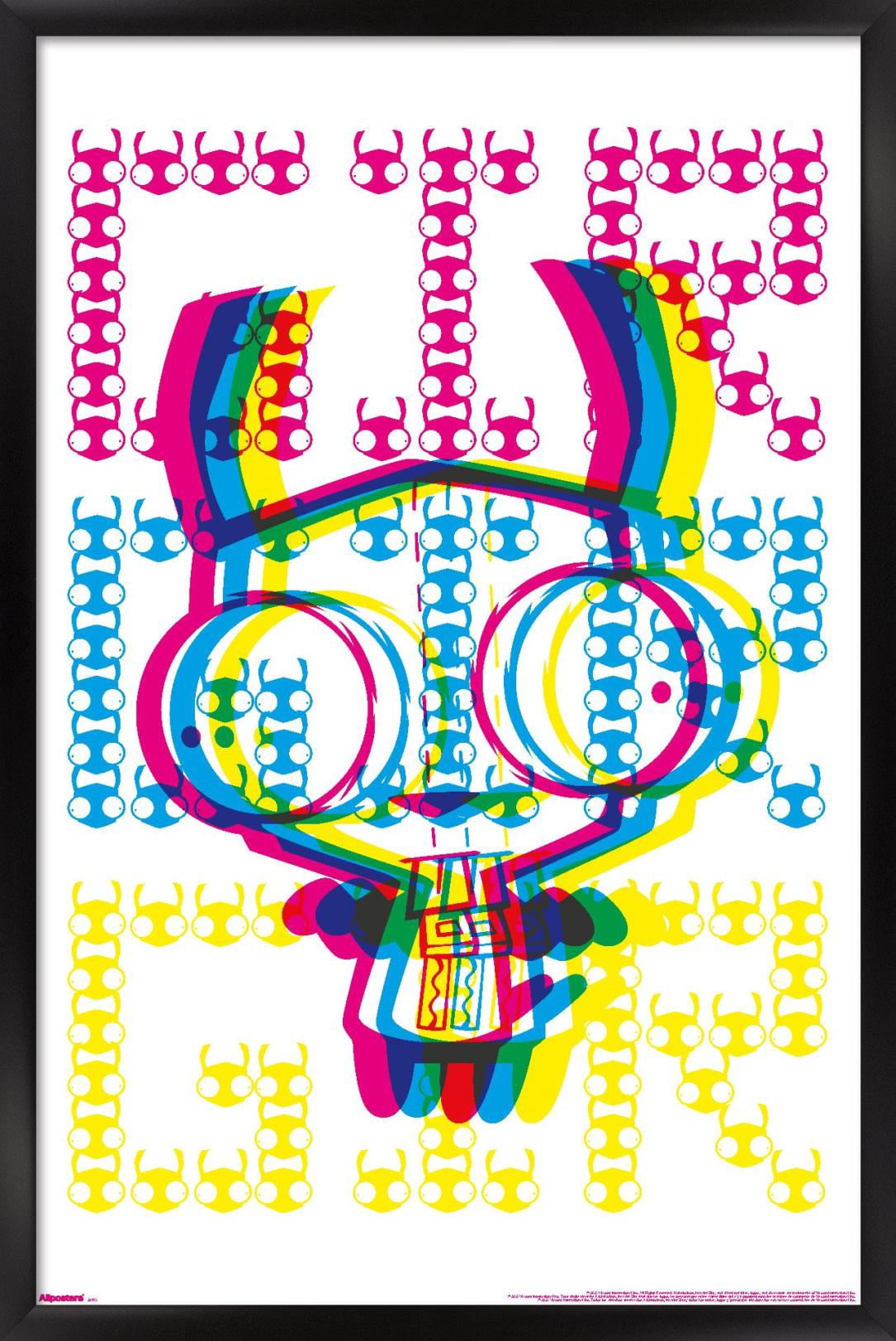 Invader Zim - Gir Wall Poster, 14.725" x 22.375" Framed - Walmart.com