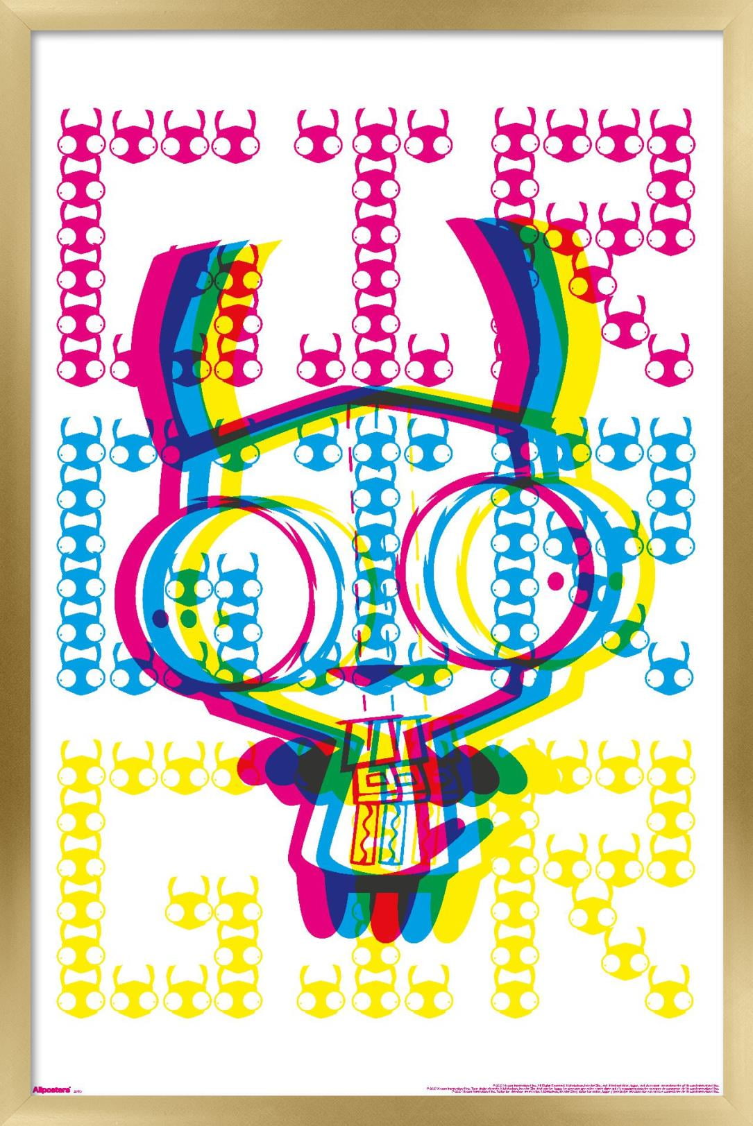 Invader Zim - Gir Wall Poster, 22.375" x 34" Framed - Walmart.com