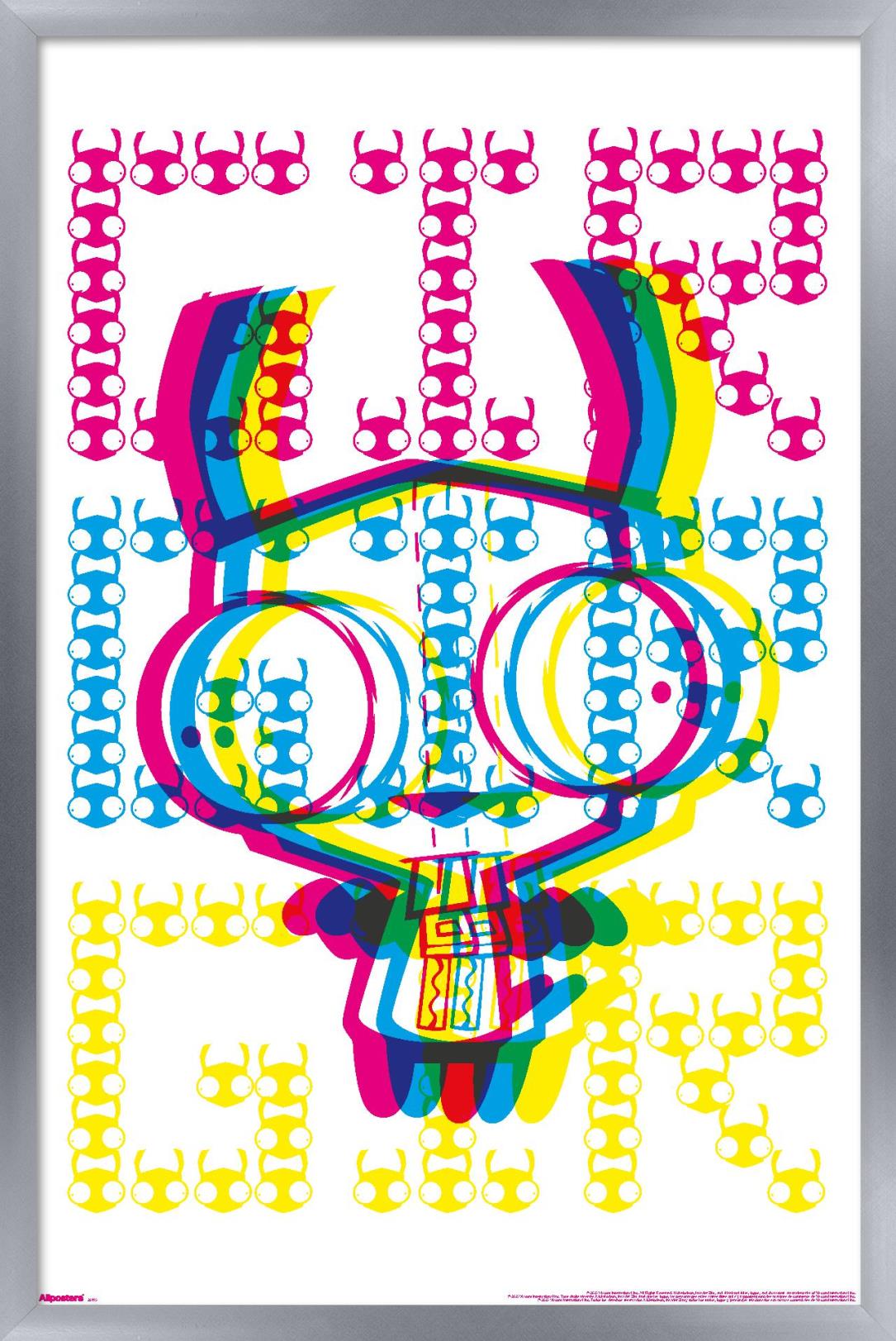 Invader Zim - Gir Wall Poster, 22.375" x 34" Framed - Walmart.com