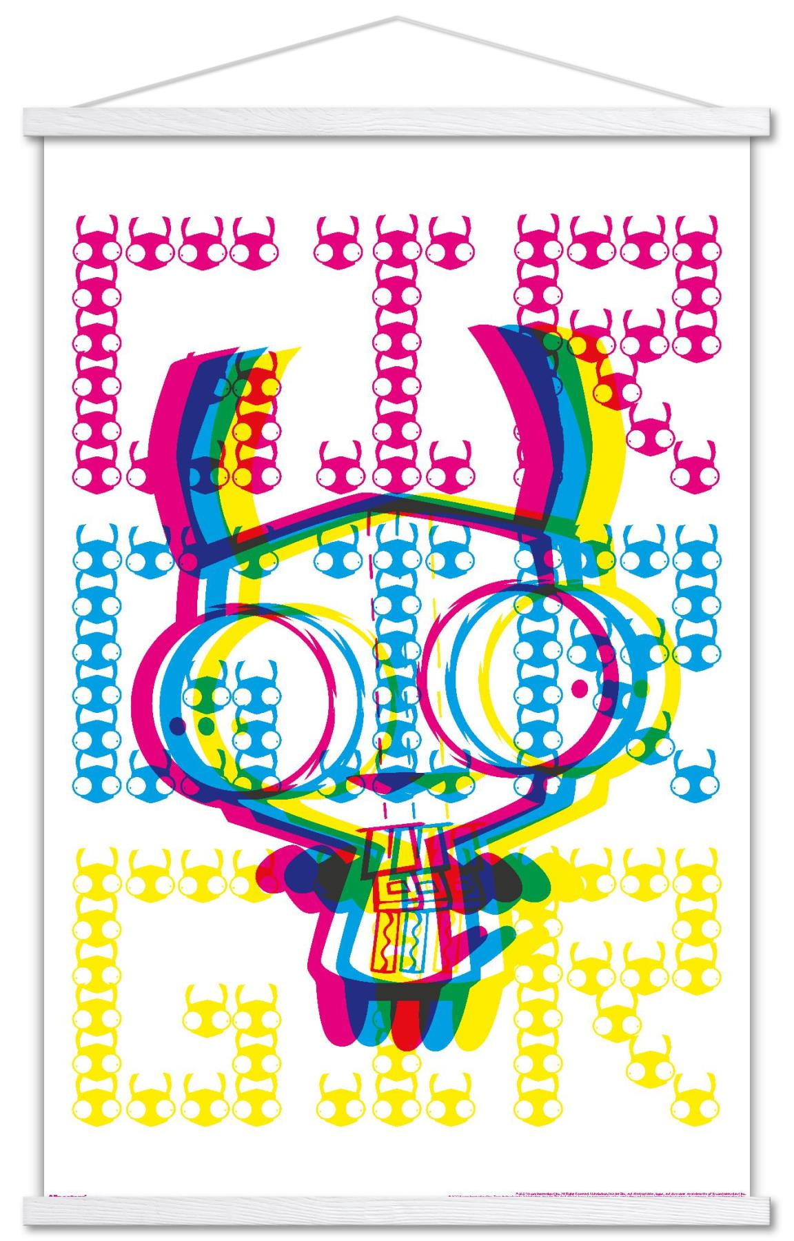Invader Zim - Gir Wall Poster with Magnetic Frame, 22.375" x 34 ...