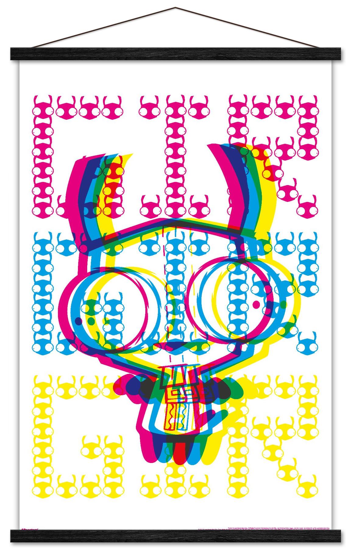 Invader Zim - Gir Wall Poster with Magnetic Frame, 22.375" x 34 ...