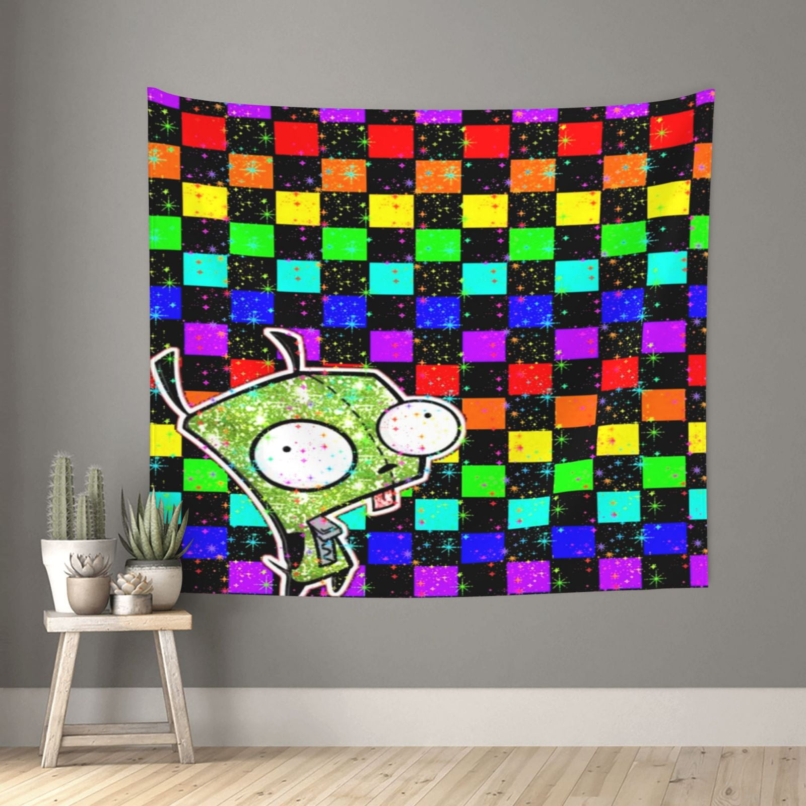 Invader Zim Gir Wall Tapestry Anime Poster For Bedroom Aesthetics Funny ...