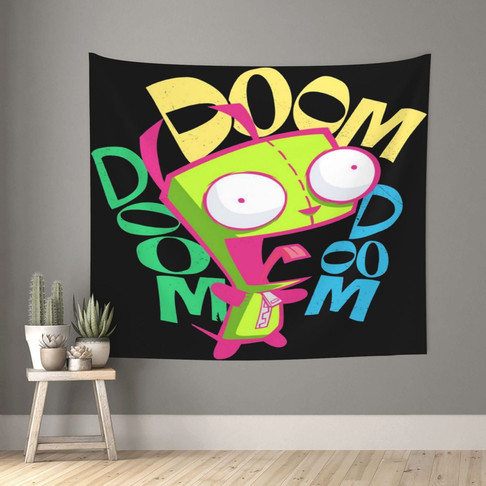 Invader Zim Gir Wall Tapestry Anime Poster For Bedroom Aesthetics Funny ...