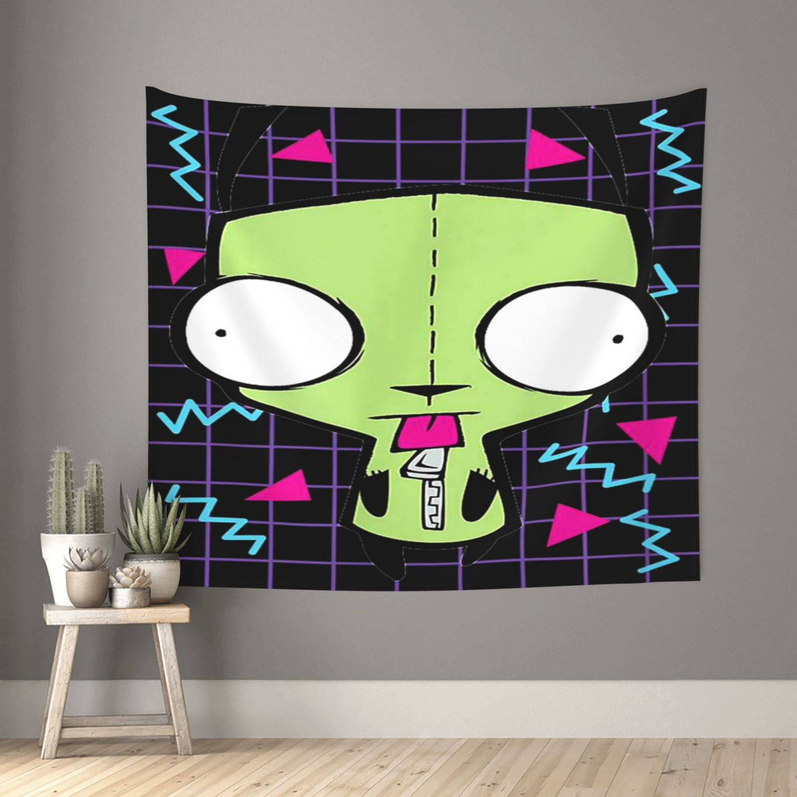 Invader Zim Gir Wall Tapestry Anime Poster For Bedroom Aesthetics Funny ...