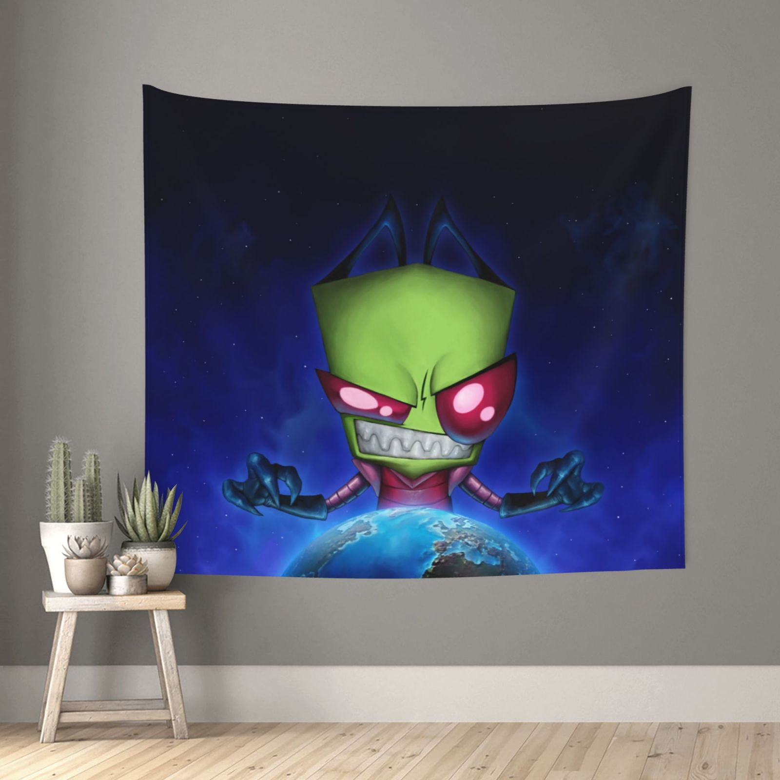 Invader Zim Gir Wall Tapestry Anime Poster For Bedroom Aesthetics Funny ...