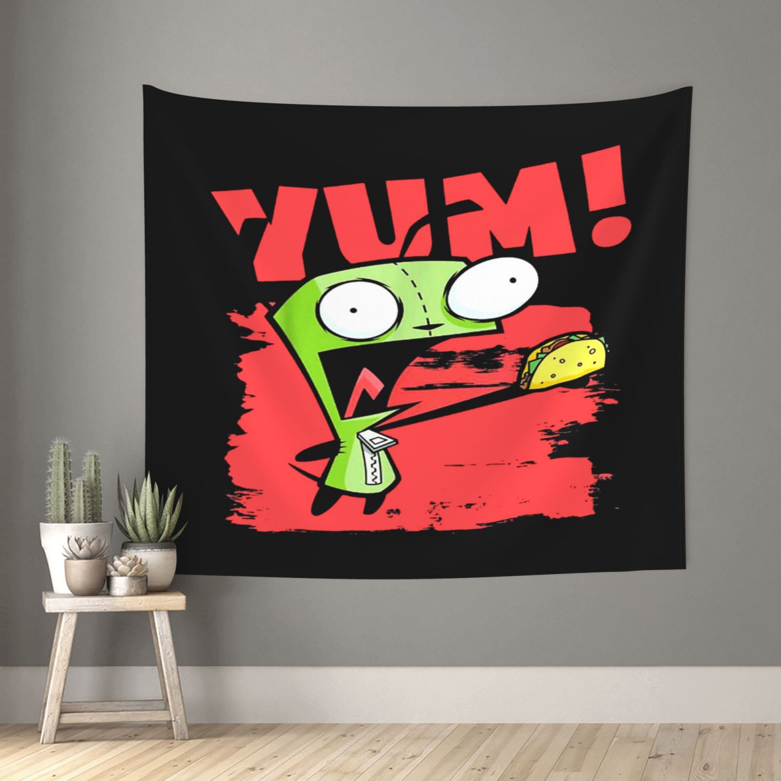 Invader Zim Gir Wall Tapestry Anime Poster For Bedroom Aesthetics Funny ...