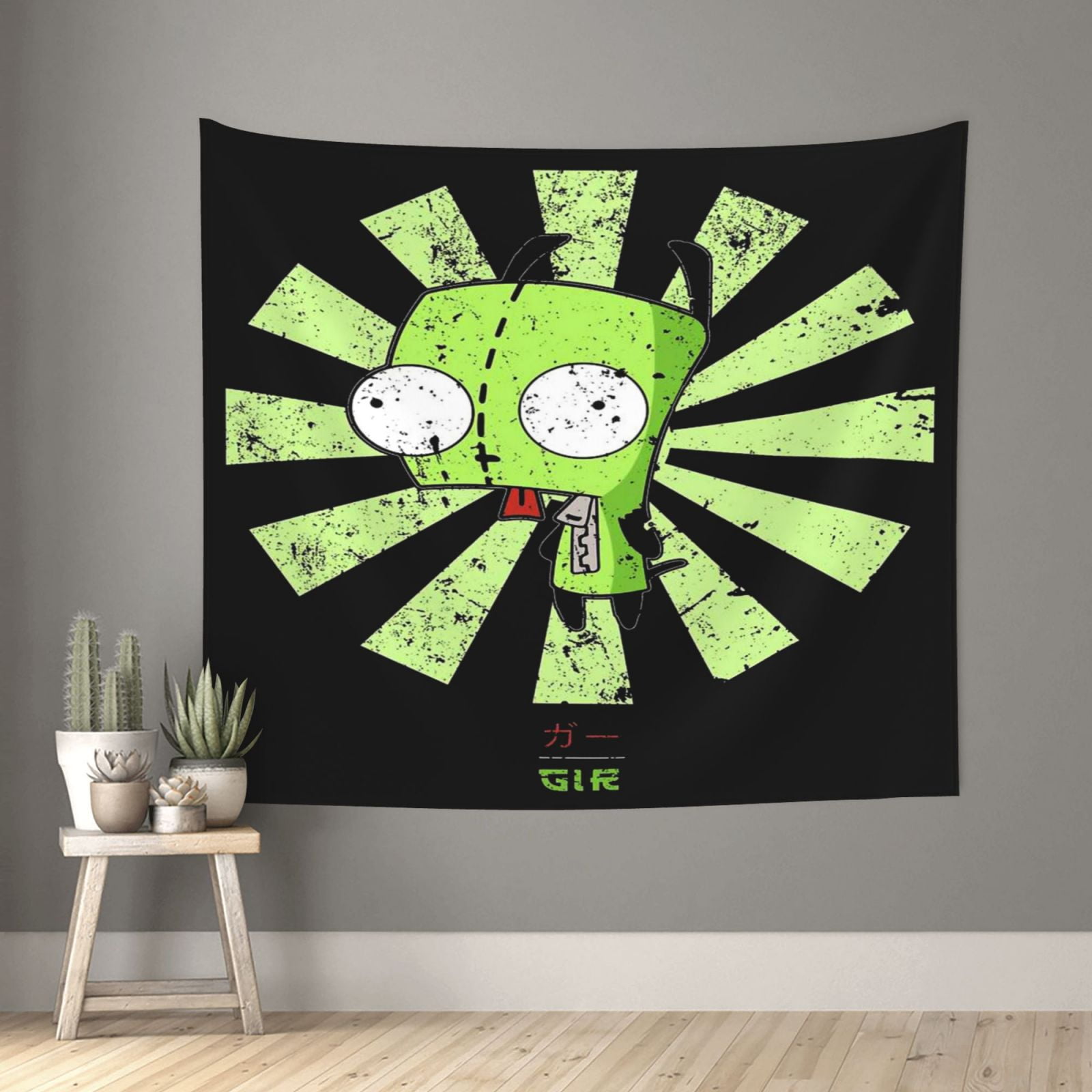 Invader Zim Gir Wall Tapestry Anime Poster For Bedroom Aesthetics Funny ...