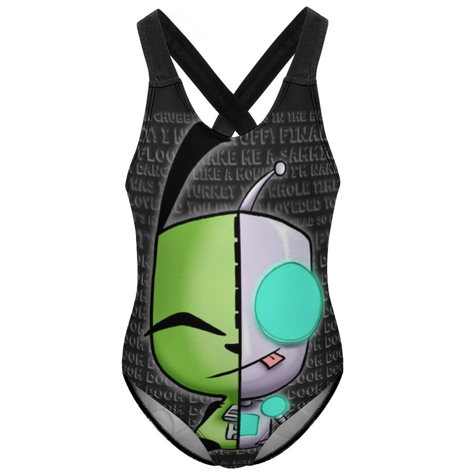Invader Zim Girls One-piece Swimsuit Beach Pool Kids Swimwear Bathing ...