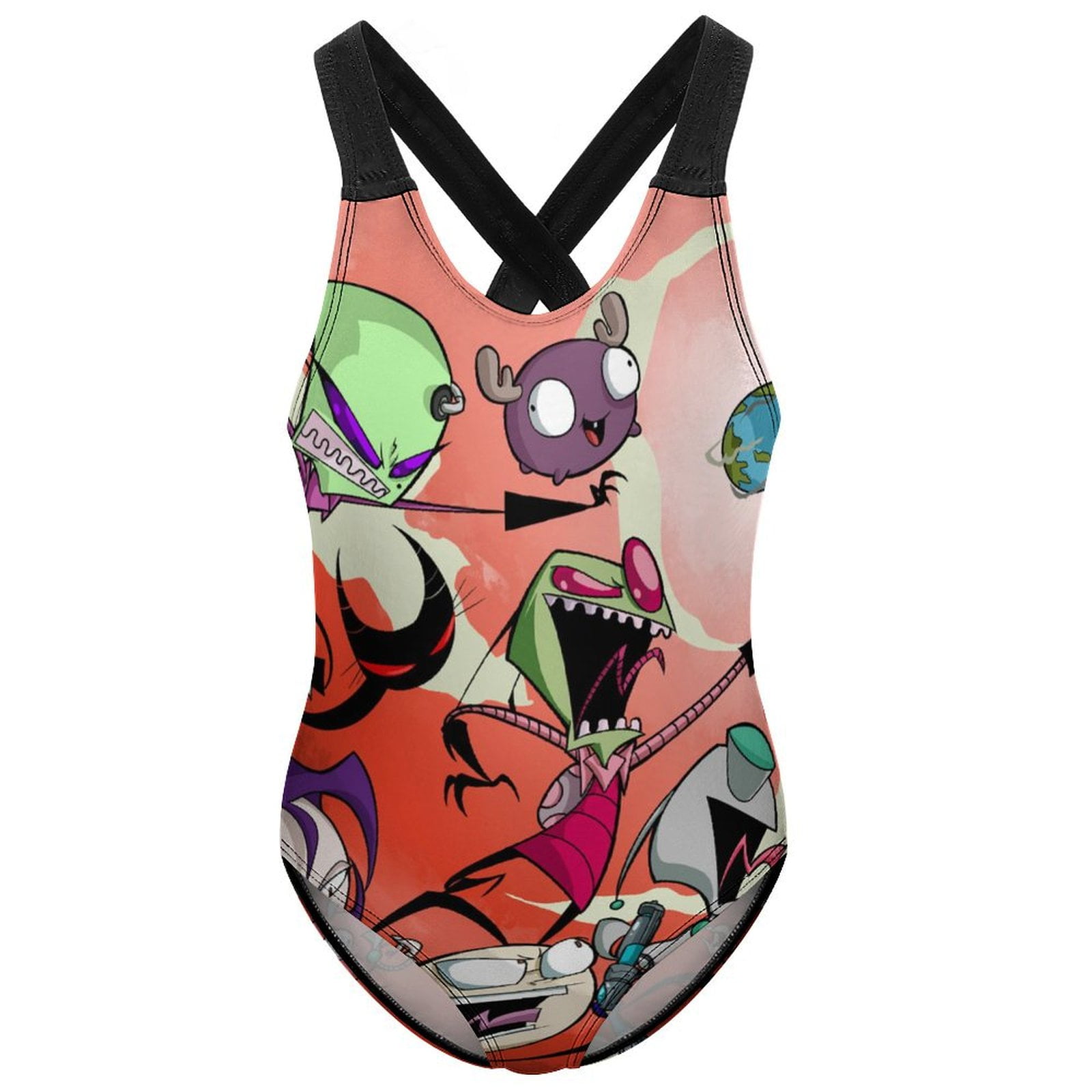 Invader Zim Girls One-piece Swimsuit Beach Pool Kids Swimwear Bathing ...