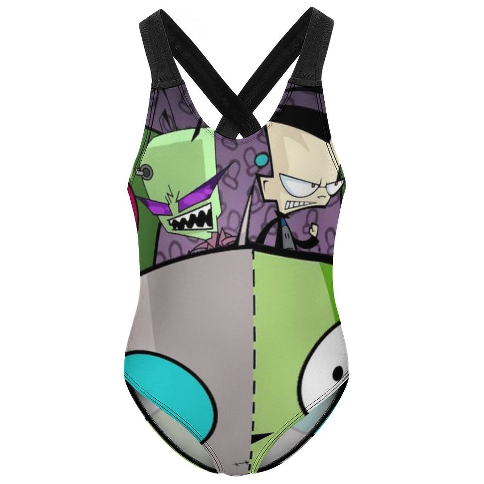 Invader Zim Girls One-piece Swimsuit Beach Pool Kids Swimwear Bathing ...