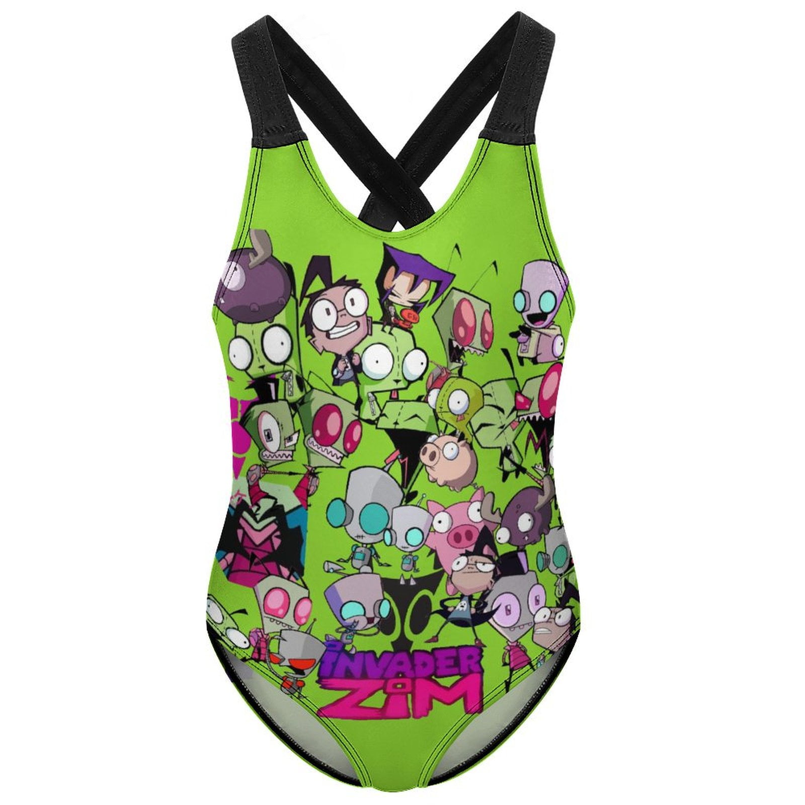 Invader Zim Girls One-piece Swimsuit Beach Pool Kids Swimwear Bathing ...