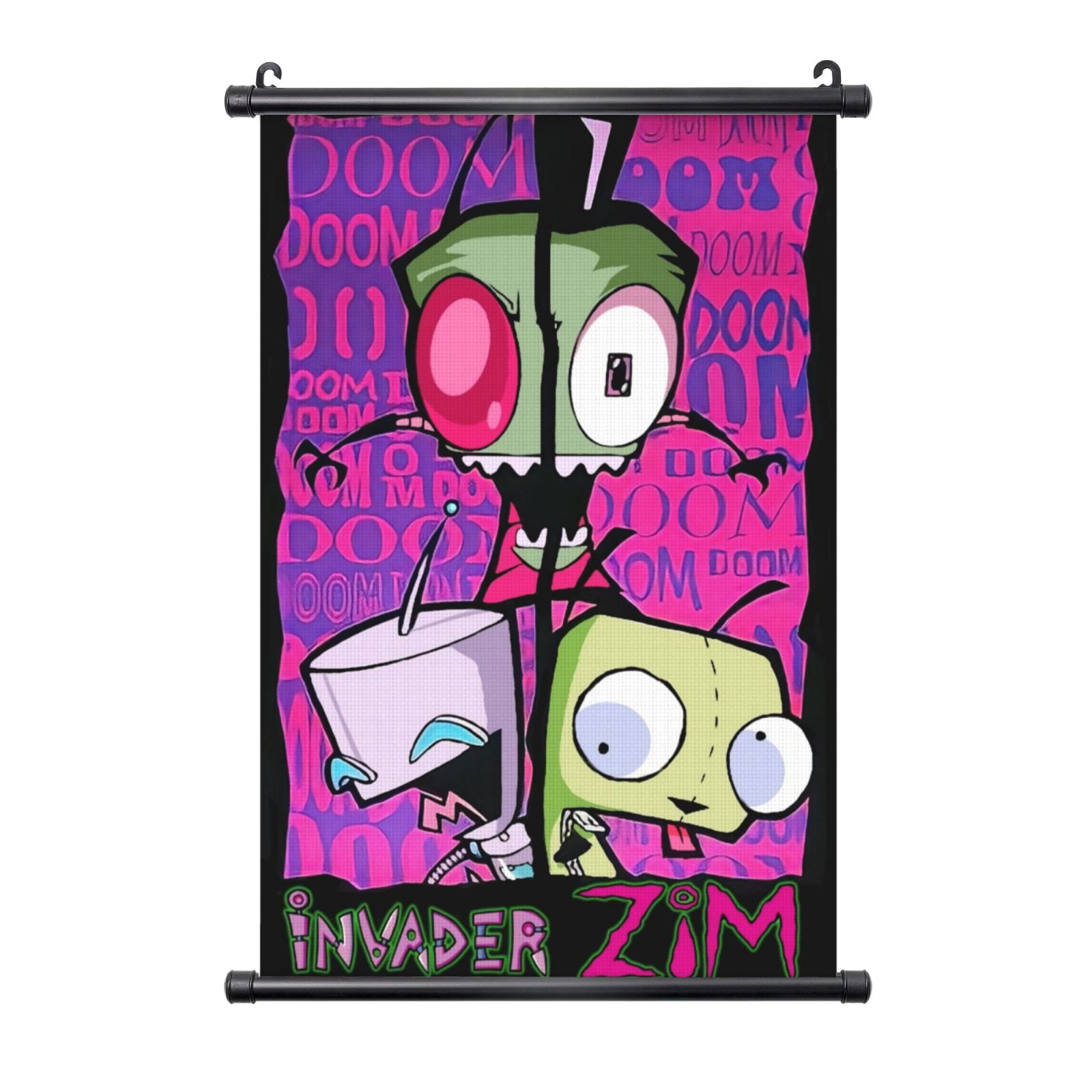 Invader Zim Hanging Poster, Black Plastic Shaft Wall Hanging Posters ...