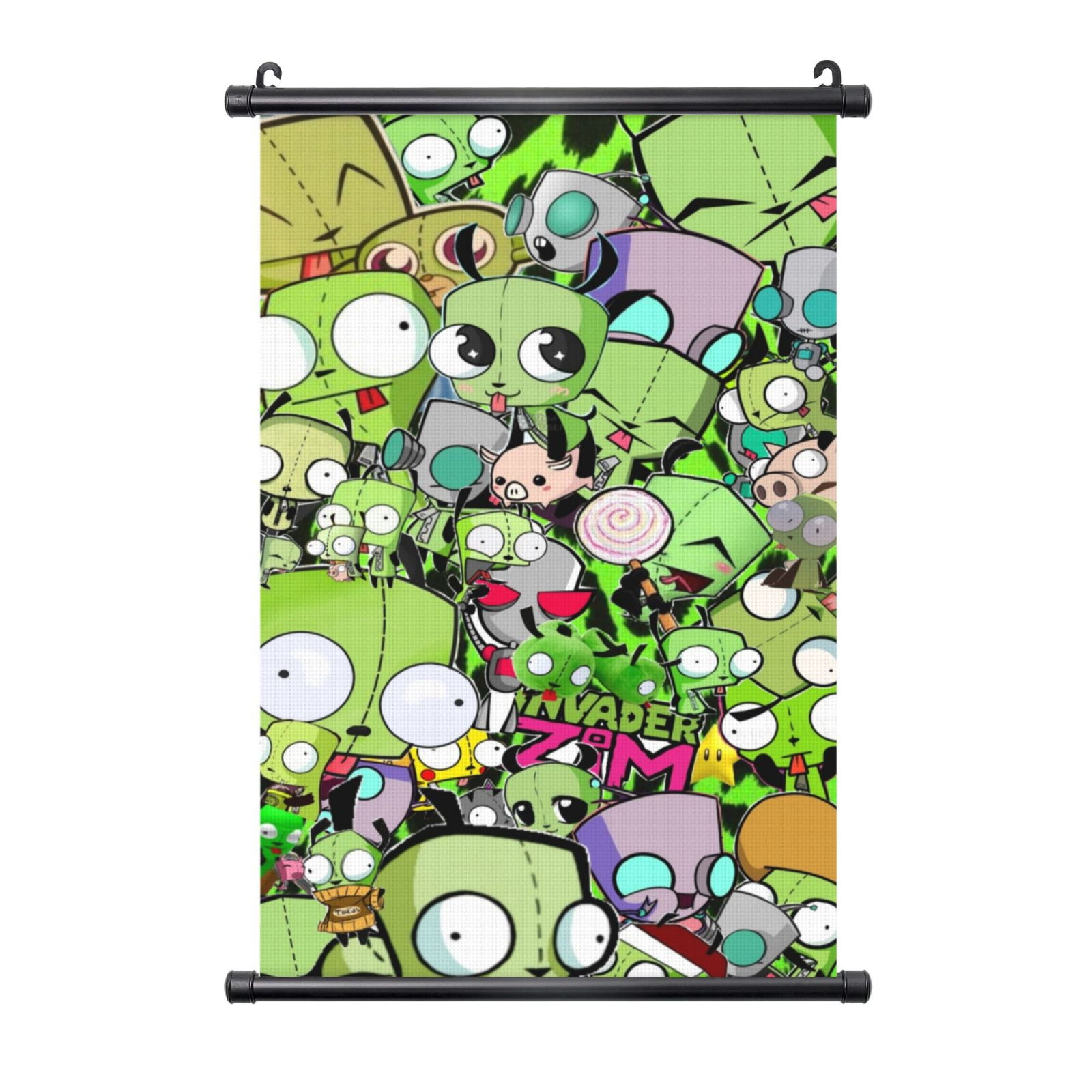 Invader Zim Hanging Poster, Black Plastic Shaft Wall Hanging Posters ...