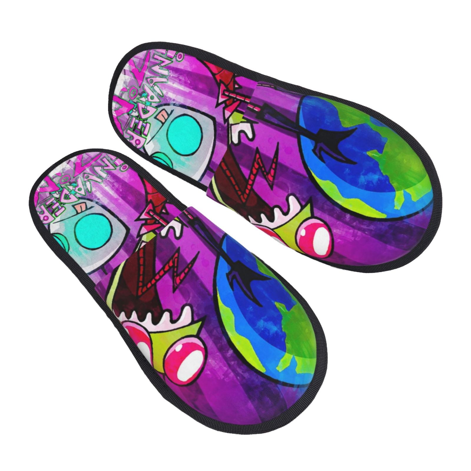 Invader Zim House Slippers For Women Men Indoor Outdoor-Cute Cotton ...