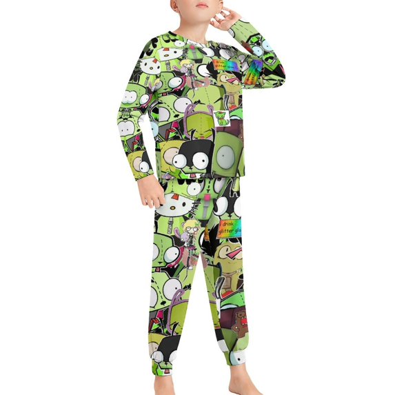 Invader Zim Ki-ds Pajamas 2 Piece Pjs Set Little Big Bo-ys Gi-rls ...