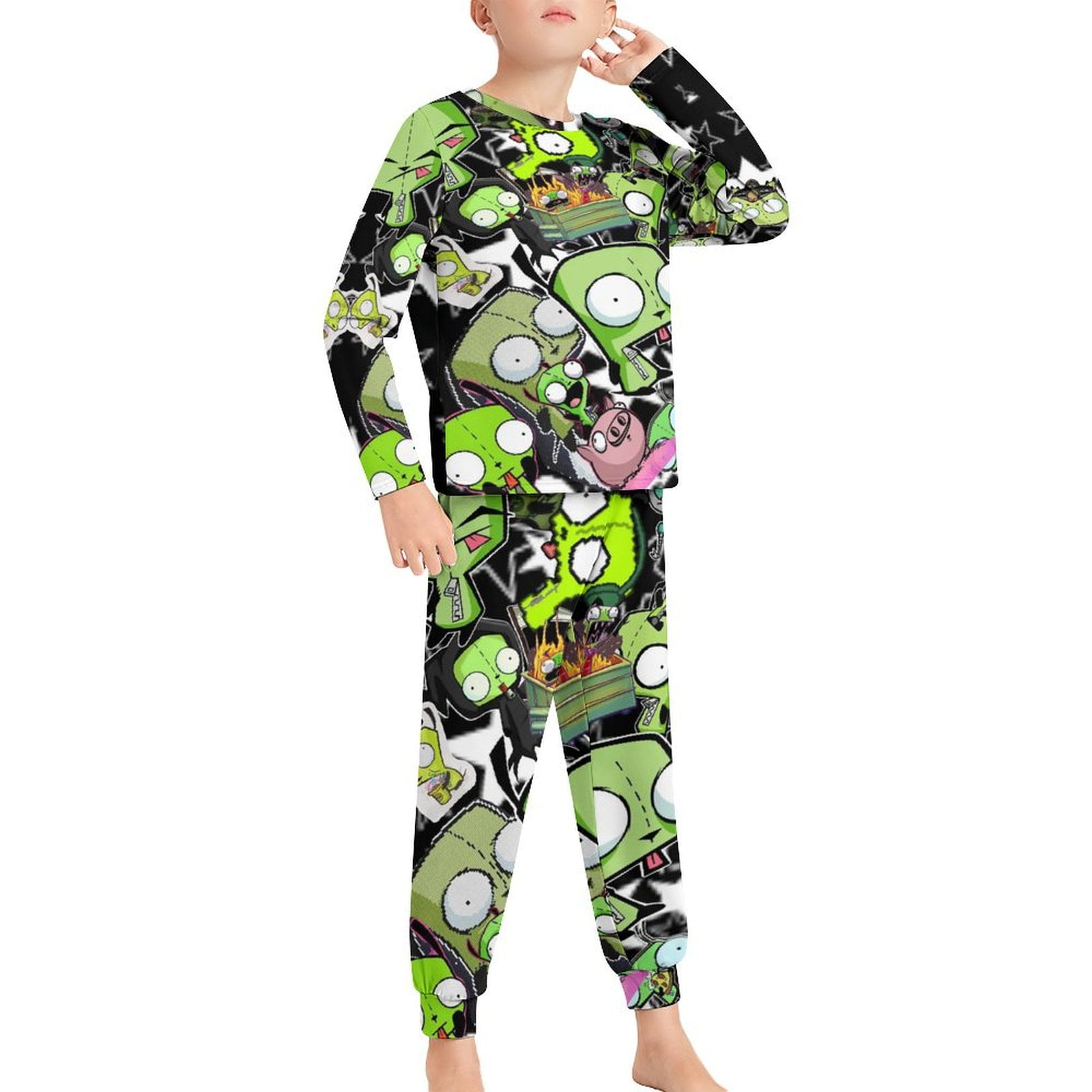 Invader Zim Ki-ds Pajamas 2 Piece Pjs Set Little Big Bo-ys Gi-rls Sleepwear - Walmart.com