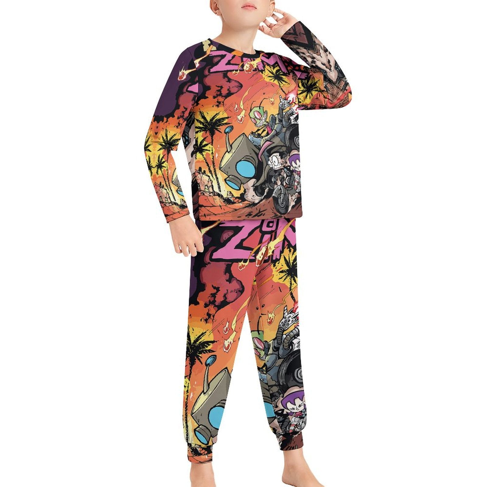 Invader Zim Ki-ds Pajamas 2 Piece Pjs Set Little Big Bo-ys Gi-rls Sleepwear - Walmart.com