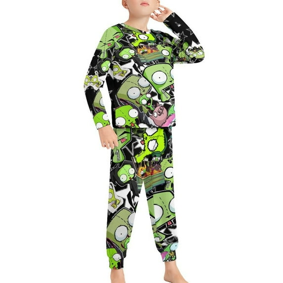 Invader Zim Ki-ds Pajamas 2 Piece Pjs Set Little Big Bo-ys Gi-rls ...