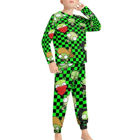 Invader Zim Ki-ds Pajamas 2 Piece Pjs Set Little Big Bo-ys Gi-rls ...