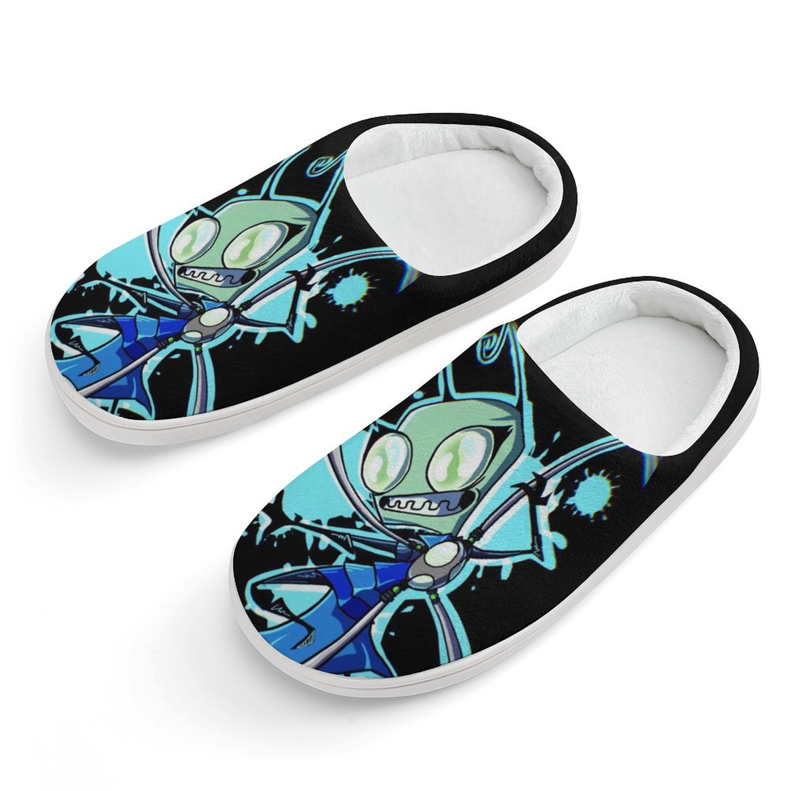 Invader Zim Kid's Cotton Slippers Winter Warm Soft Plush Slippers with ...