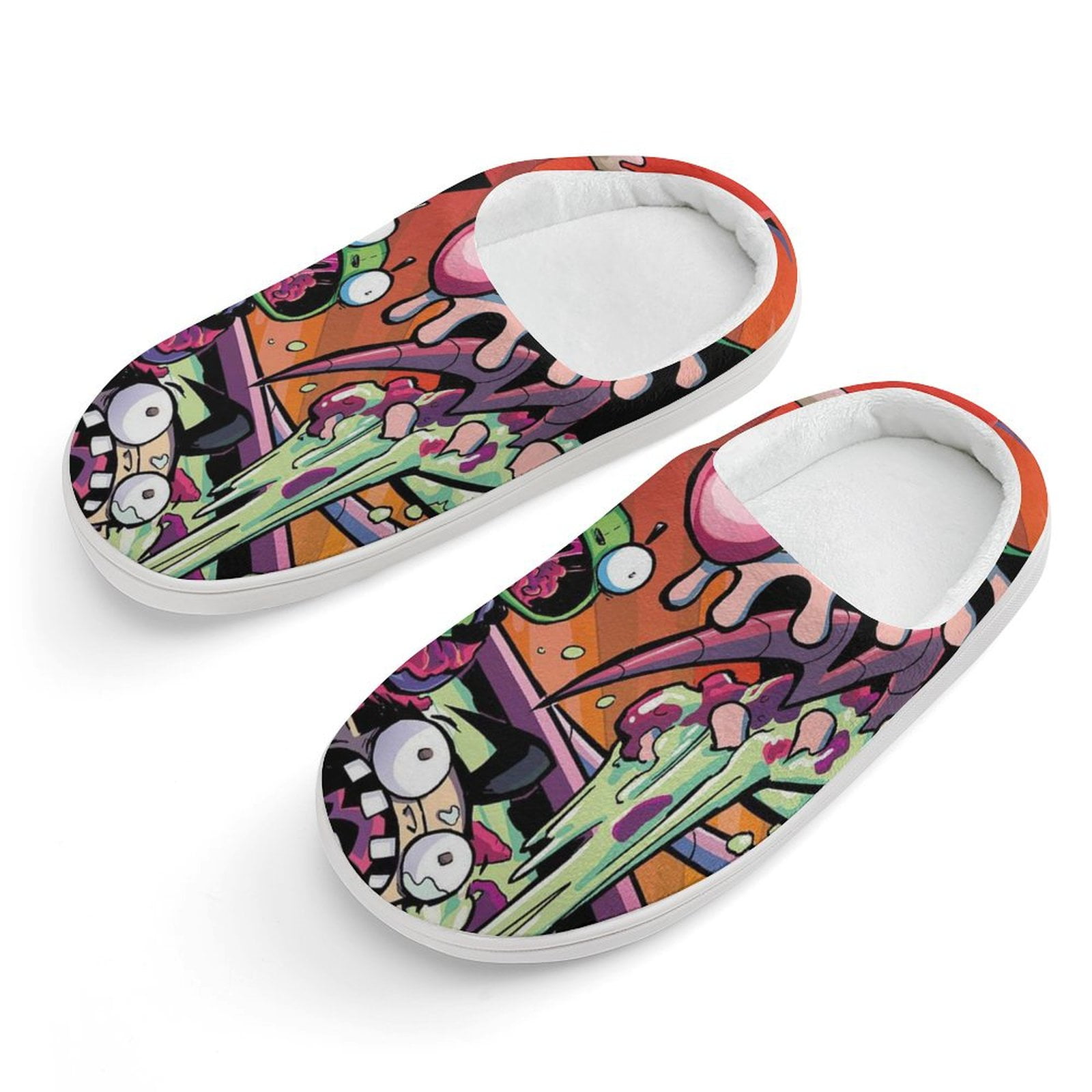 Invader Zim Kid's Cotton Slippers Winter Warm Soft Plush Slippers with ...