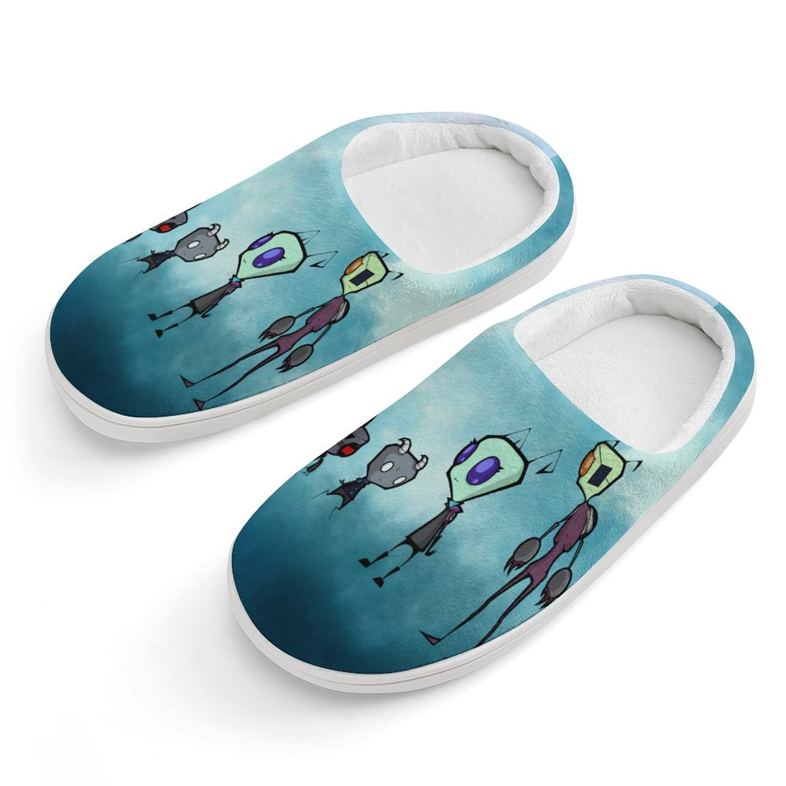 Invader Zim Kid's Cotton Slippers Winter Warm Soft Plush Slippers with ...