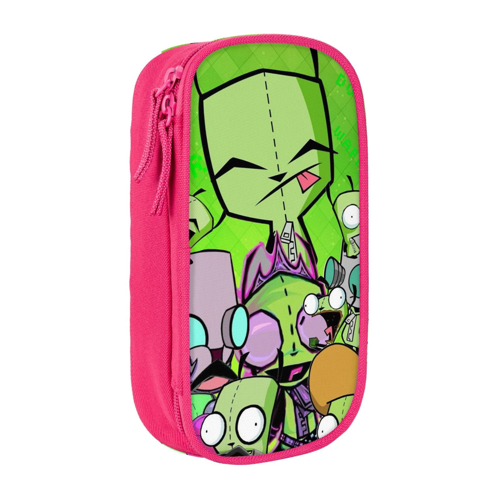 Invader Zim Large Pencil Case, Durable Pencil Pouch with Big Capacity ...