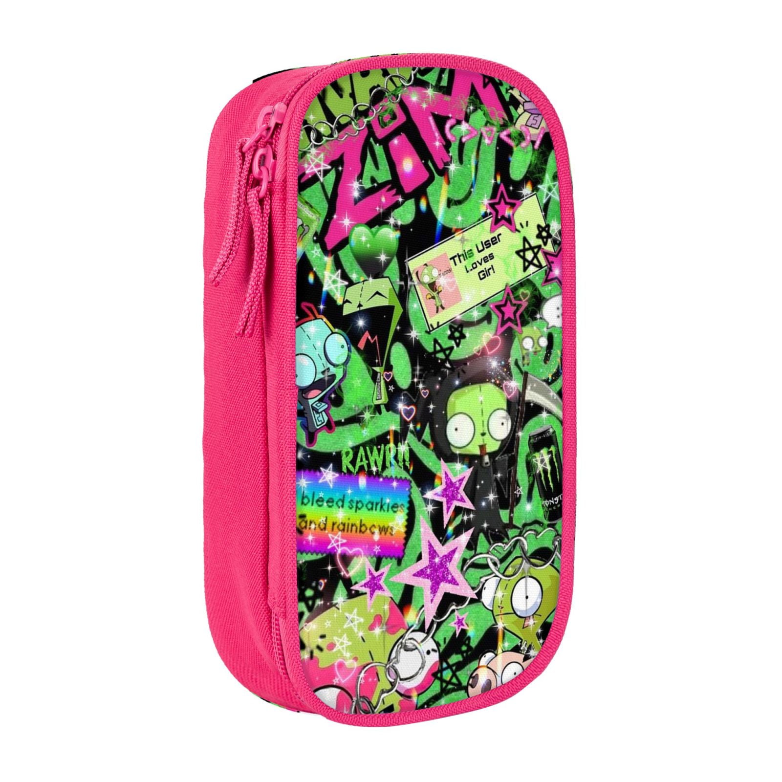 Invader Zim Large Pencil Case, Durable Pencil Pouch with Big Capacity ...