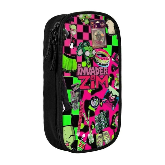 Invader Zim Large Pencil Case, Durable Pencil Pouch with Big Capacity ...